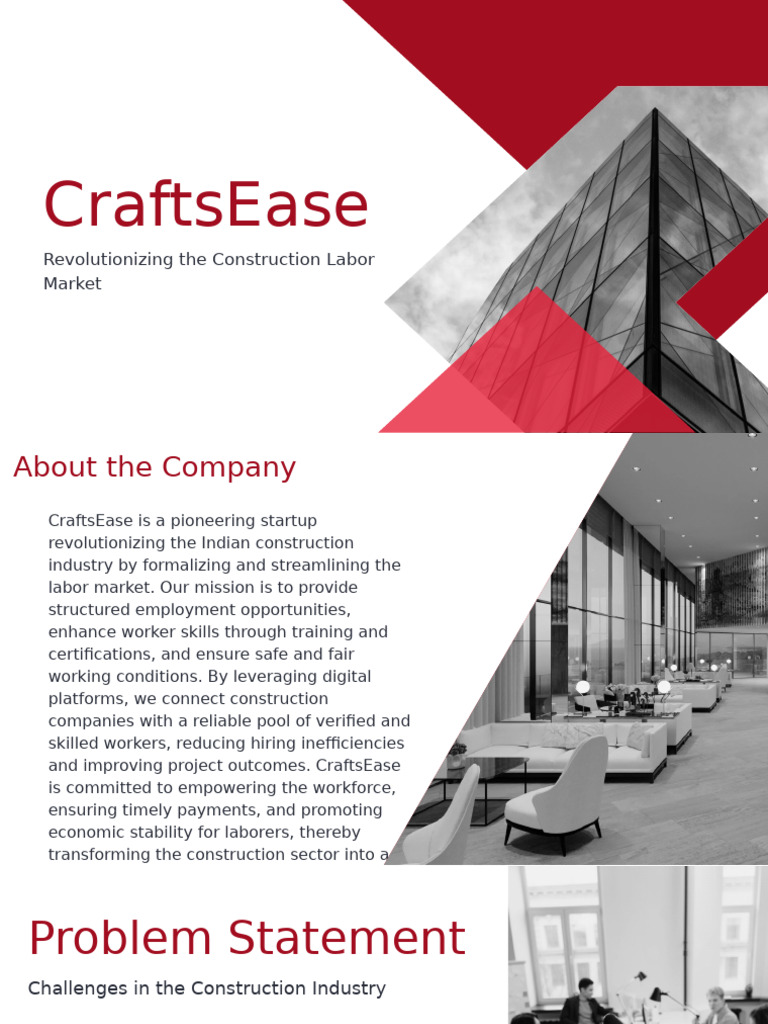 CraftEase Pich Deck | PDF | Employment | Workforce
