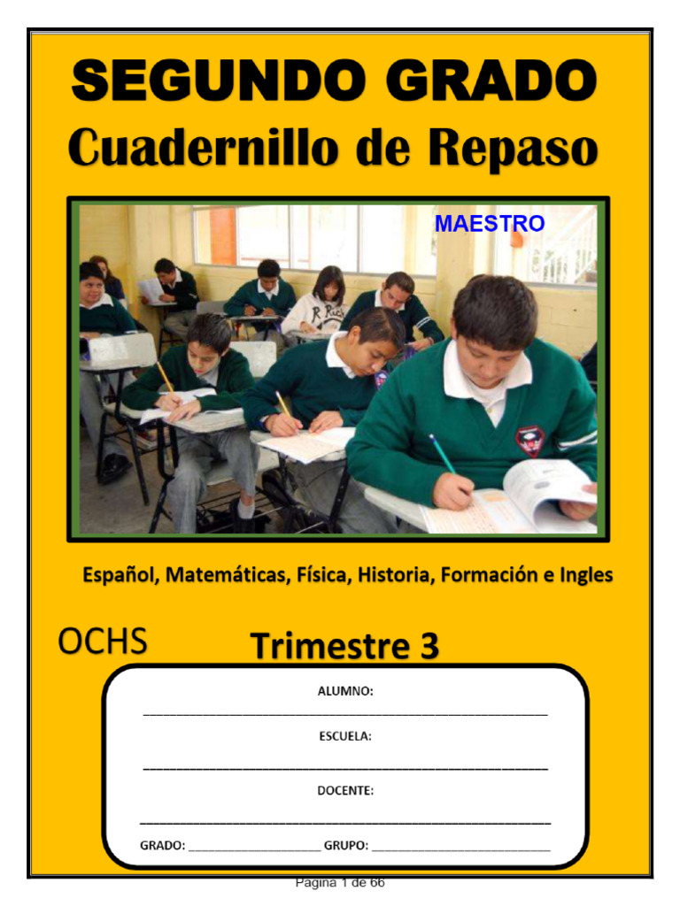 Cuadernillo Repaso Maestro-2° | PDF