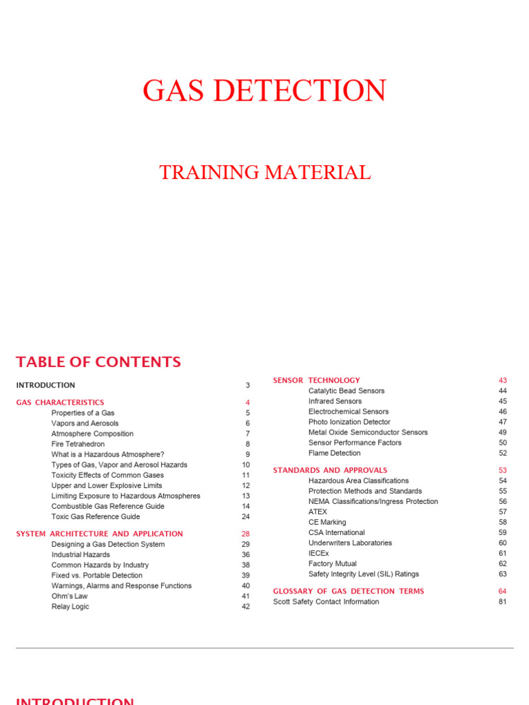 Gas Detection - Training Material | PDF | Aerosol | Combustion