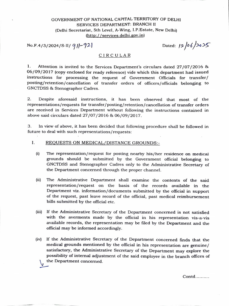 GNCTD Transfer Request Procedures | PDF | Justice | Crime & Violence