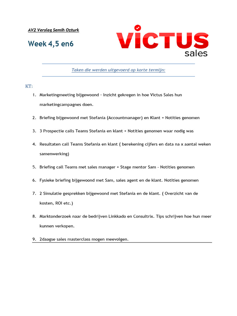 AV2 Verslag Week4-6 Semih Ozturk | PDF
