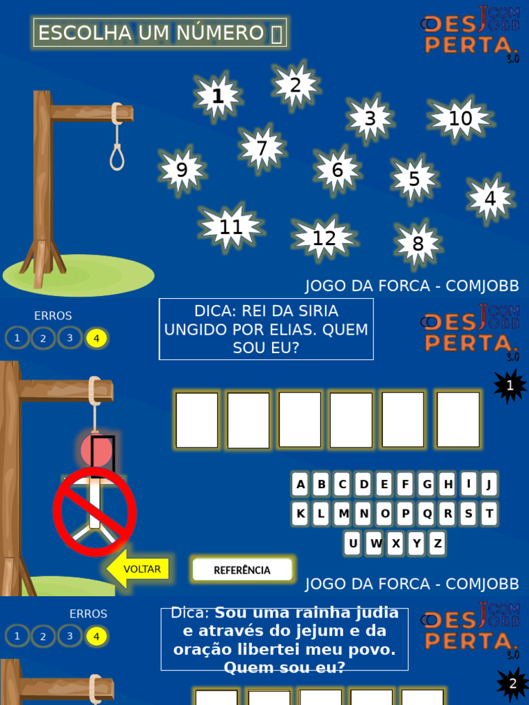 Jogo da Forca Bíblico Infantil | PDF | Conteúdo bíblico