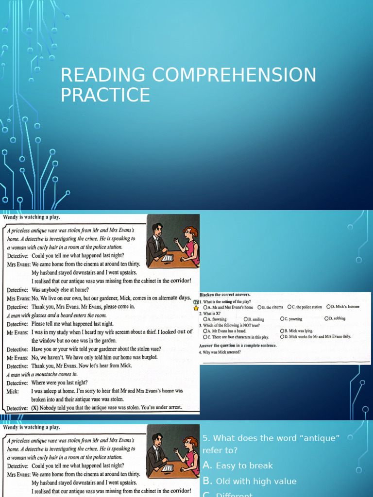 Reading Comprehension | PDF