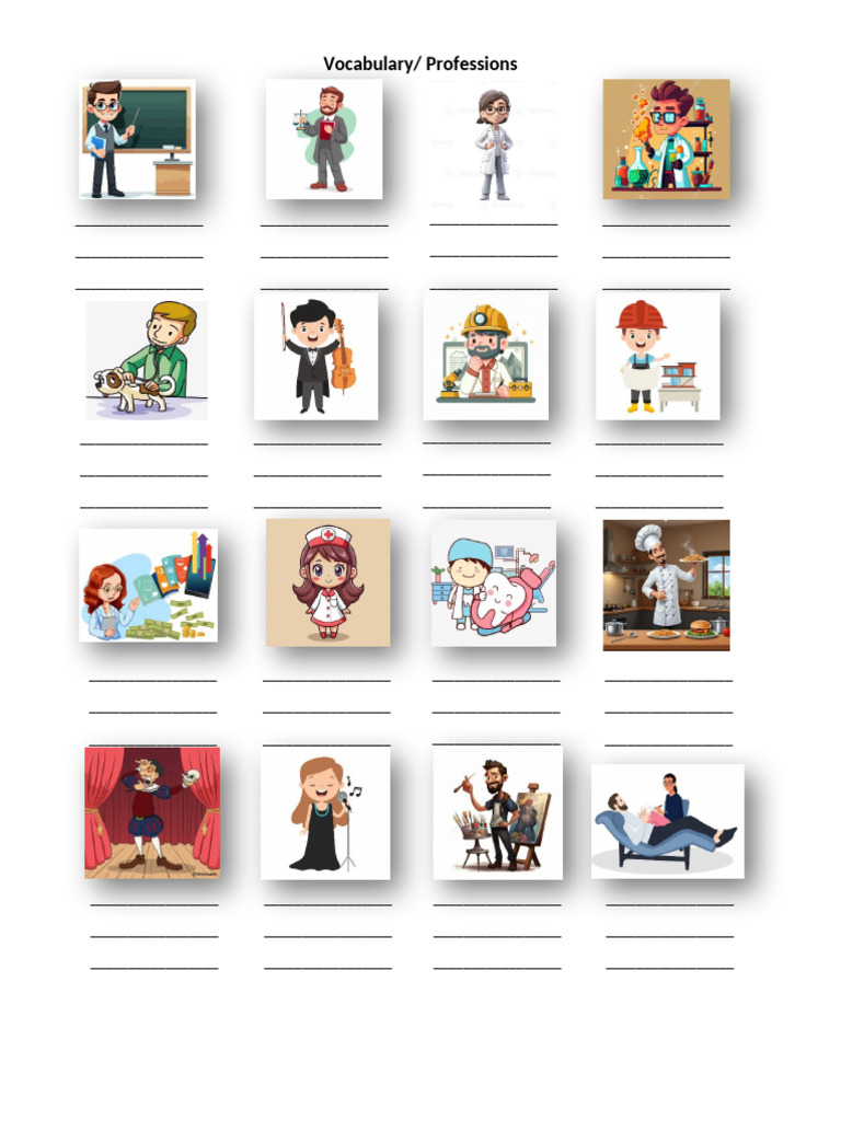 Vocabulary Occupations and Professions | PDF