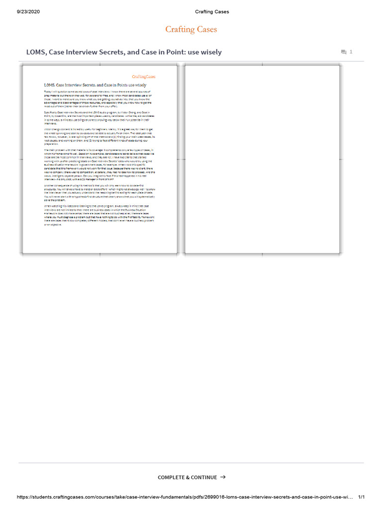 Case Interview Secret Points | PDF