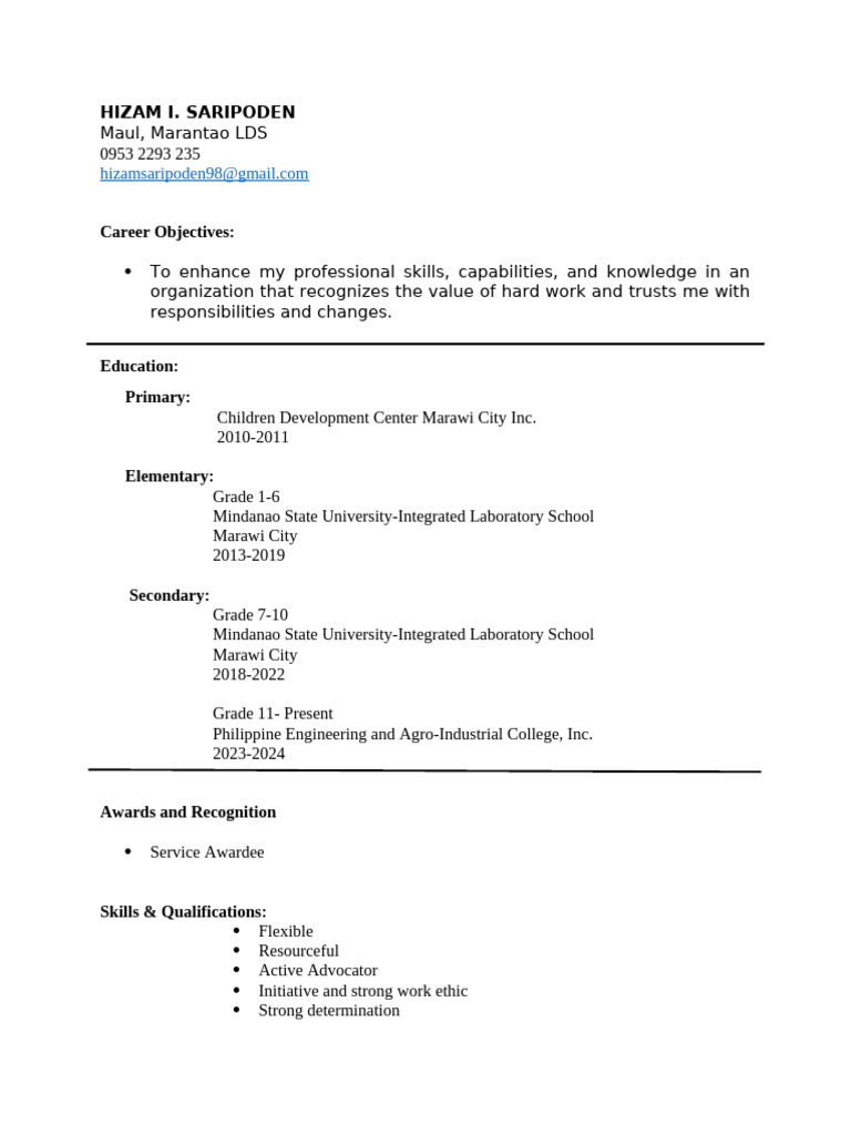 Hizam - Res | PDF