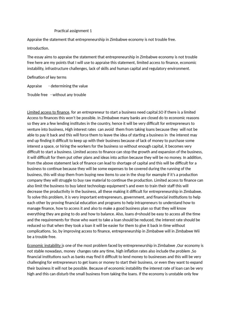 Esd Practical Assignment 1 | PDF | Entrepreneurship | Interest