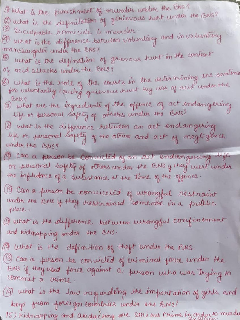 BNS Unit 3 & 4 | PDF