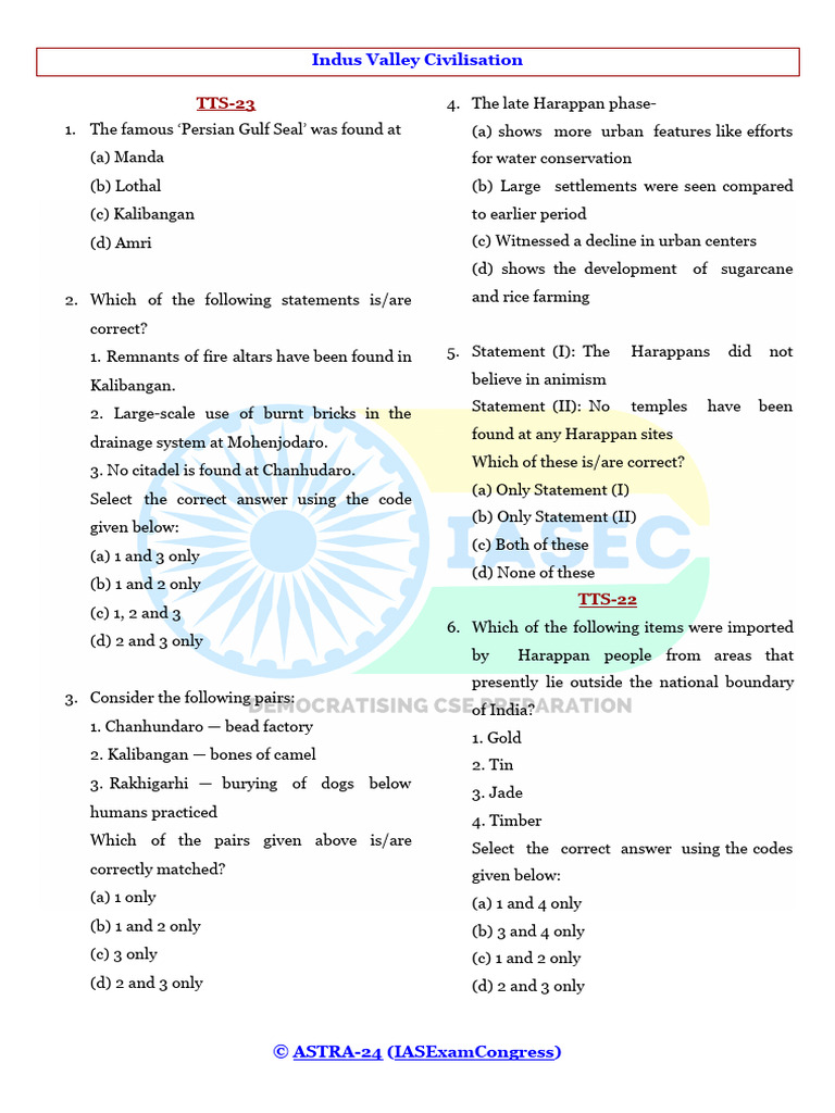 Indus Valley Civiliztion | PDF