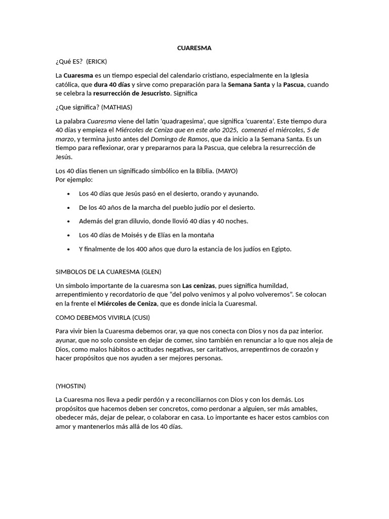 Cuaresma 15-05-25 | PDF