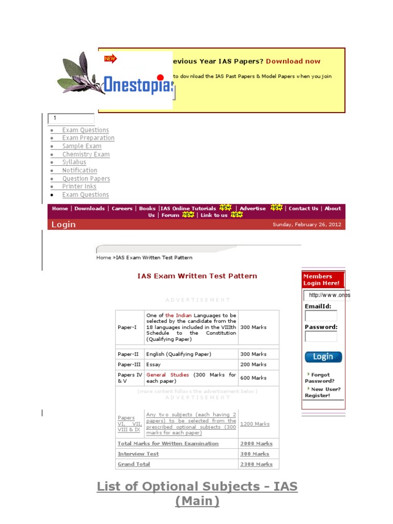 Looking For Previous Year IAS Papers | PDF | University And College ...