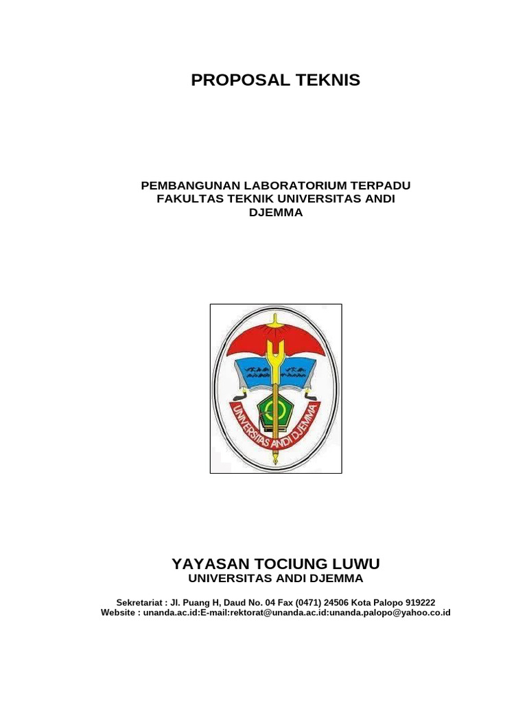 Proposal Teknis Lab. Terpadu | PDF