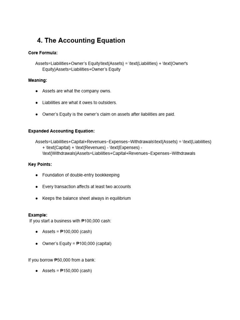 Accounting Equation | PDF