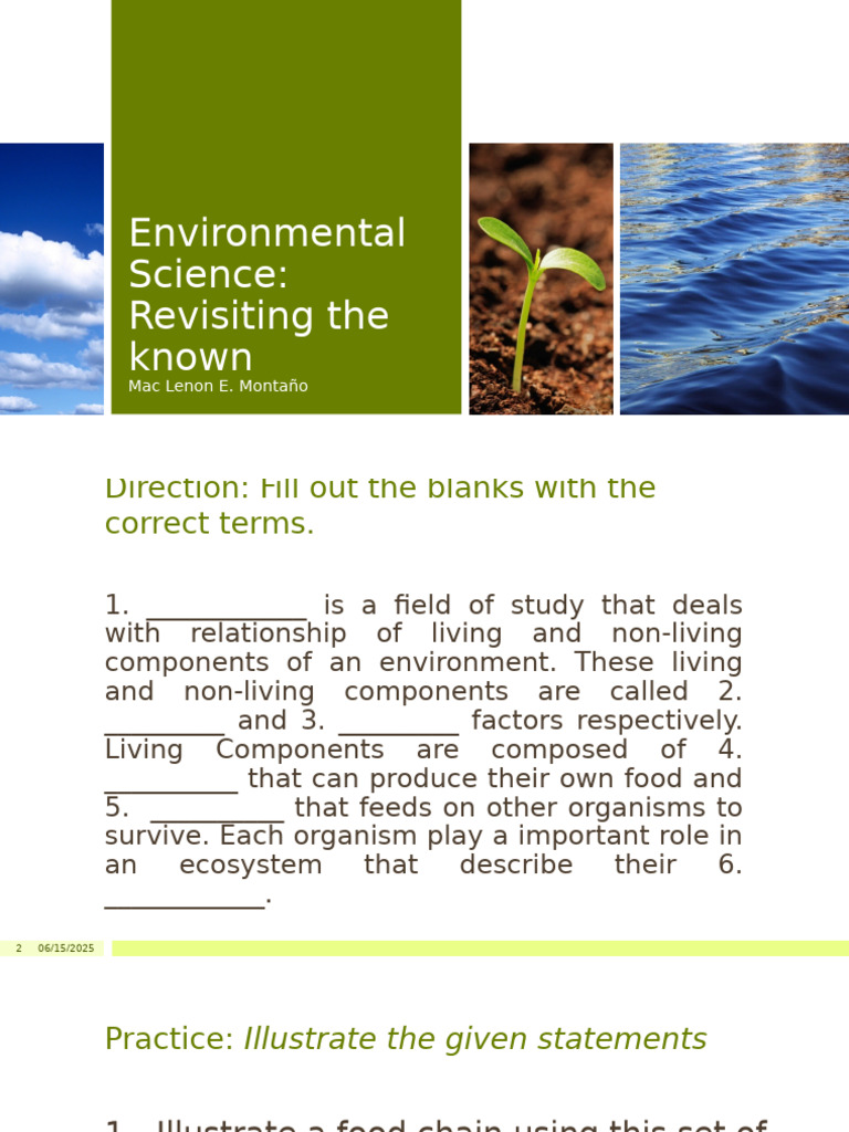 Environmental Science Study Guide | PDF | Nitrogen | Earth Sciences