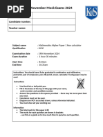 Edexcel 1H November 2023 Examination Paper (PDF) - With Formula Insert ...