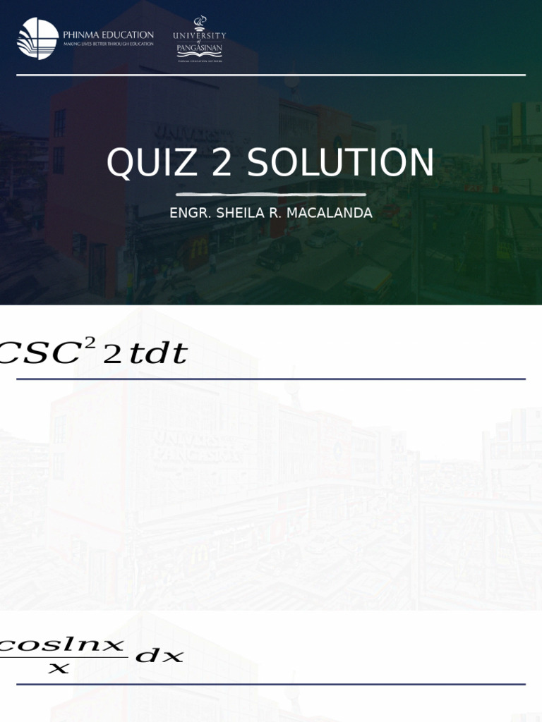 Quiz 2 Solution | PDF