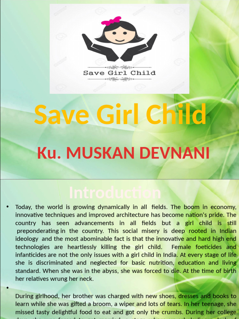 132121066 Save Girl Child | PDF