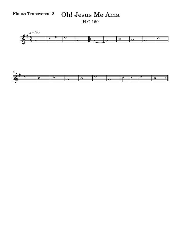169 JESUS ME AMA-Flauta - Transversal - 2 | PDF