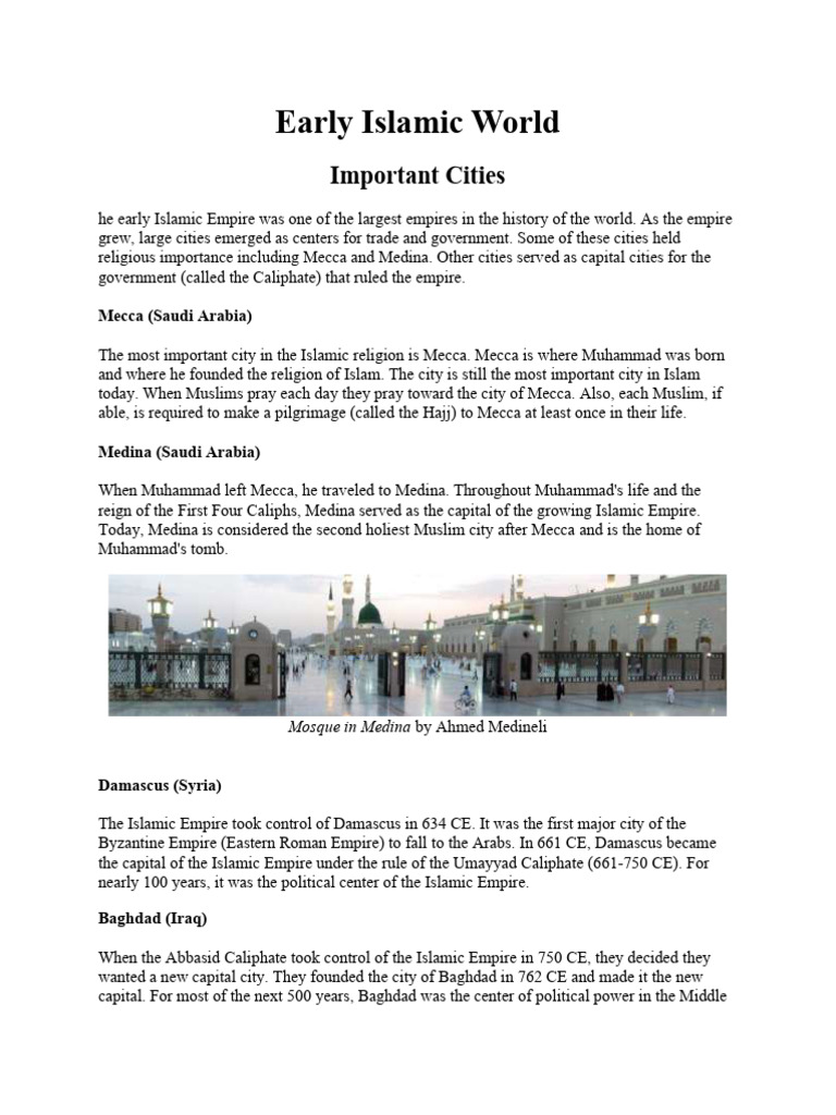 Early Islamic World | PDF | Mecca | Caliphate