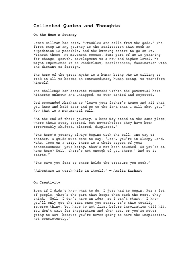 Collected Quotes and Thoughts | PDF | Self Esteem | Mind