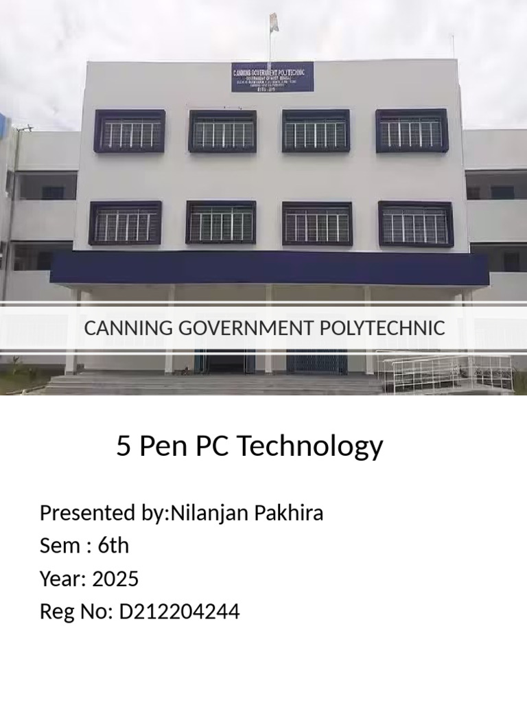 5 Pen PC Technology Presentation | PDF