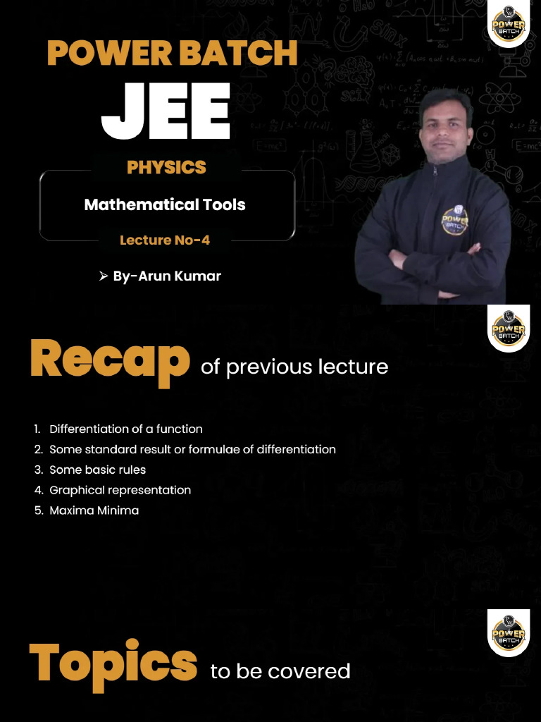 Physics - Arun Kumar Sir - 3-Apr-2025 - Power Batch - 12th JEE Target 2026 (2 Year Program) | PDF