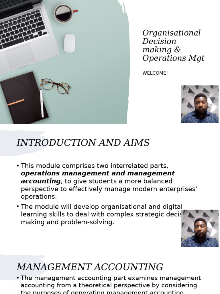 Organisational Decision Making & Operations MGT - Welcome | PDF ...