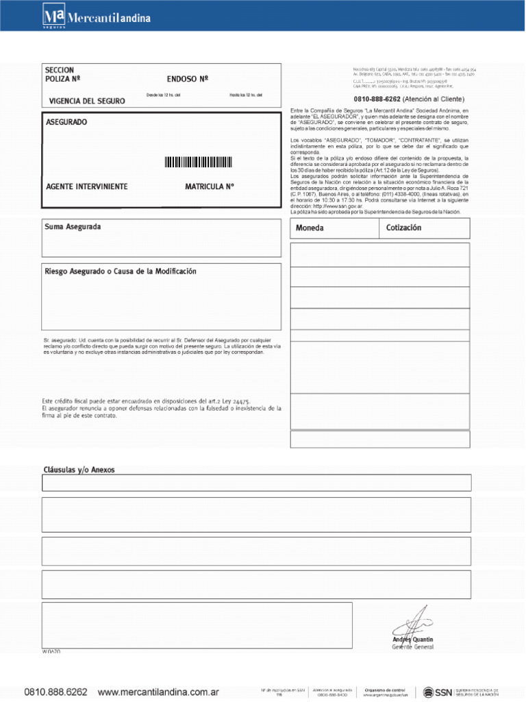 Seguro Mercantil | PDF | Póliza de seguros | Seguro