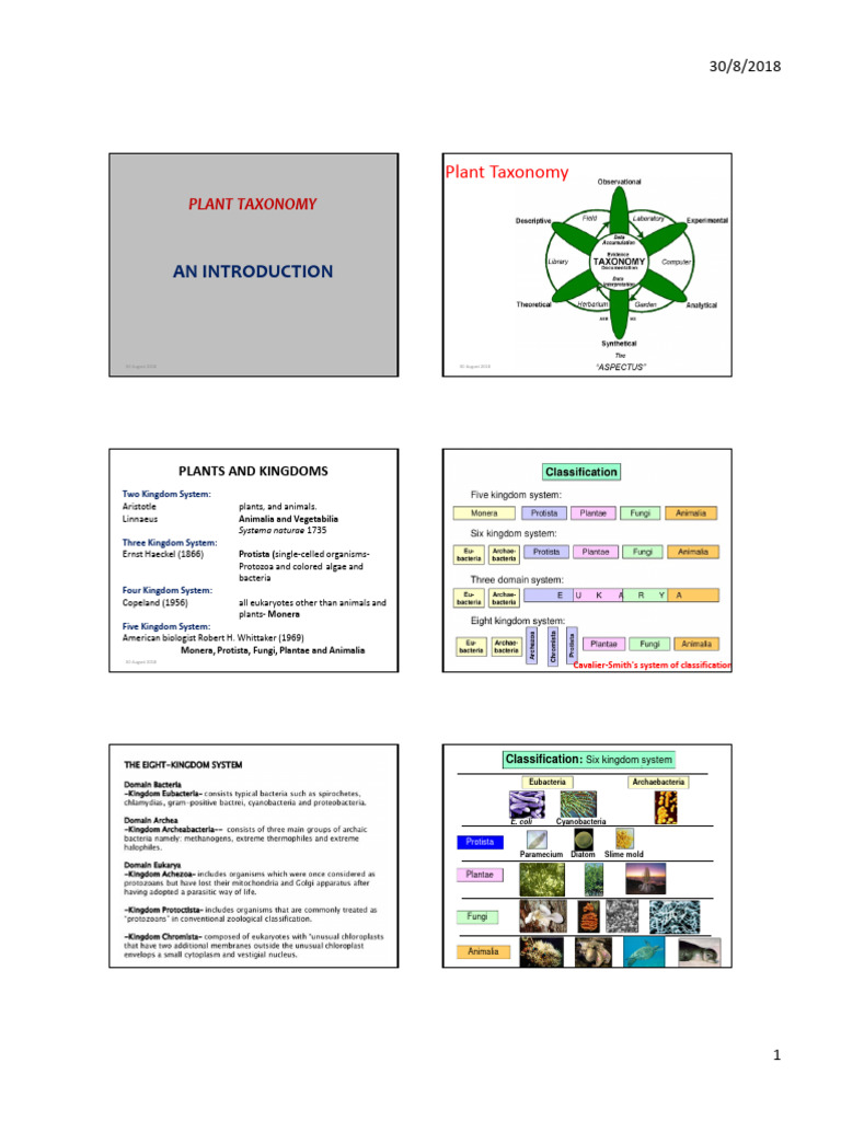 1 Plant Taxonommy | PDF | Taxonomy (Biology) | Organisms