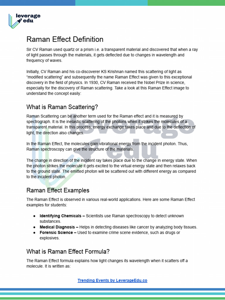 What Is Raman Effect PDF | PDF | Raman Spectroscopy | Electromagnetic Spectrum