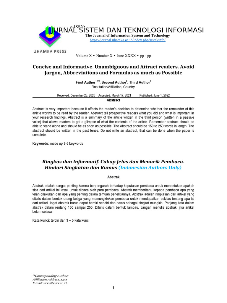 The New Jsi Template Uhamka | PDF