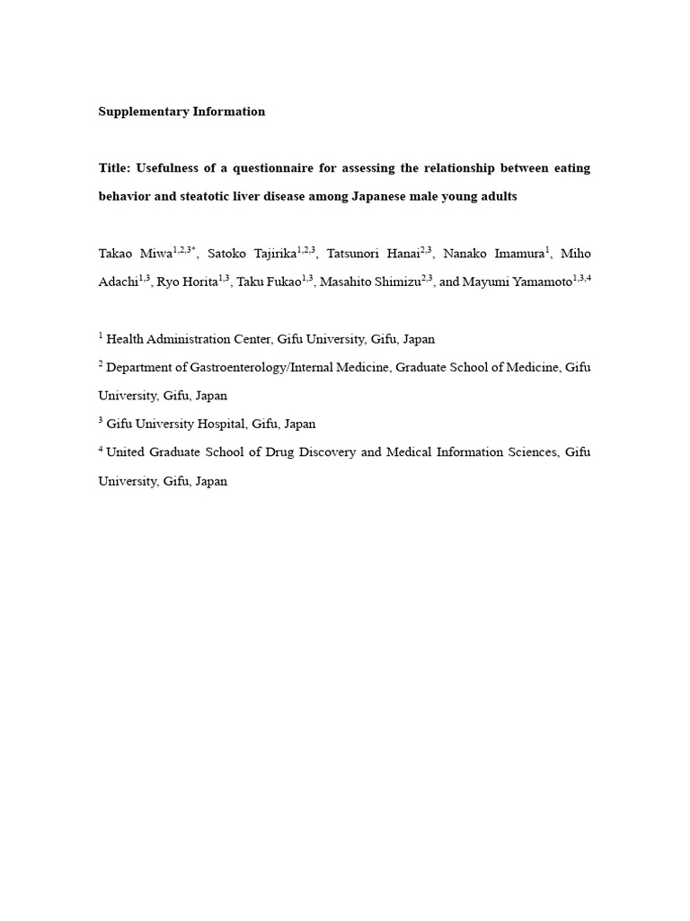 Eating Behavior Questionnaire Item | PDF | Meal | Eating Behaviors Of ...