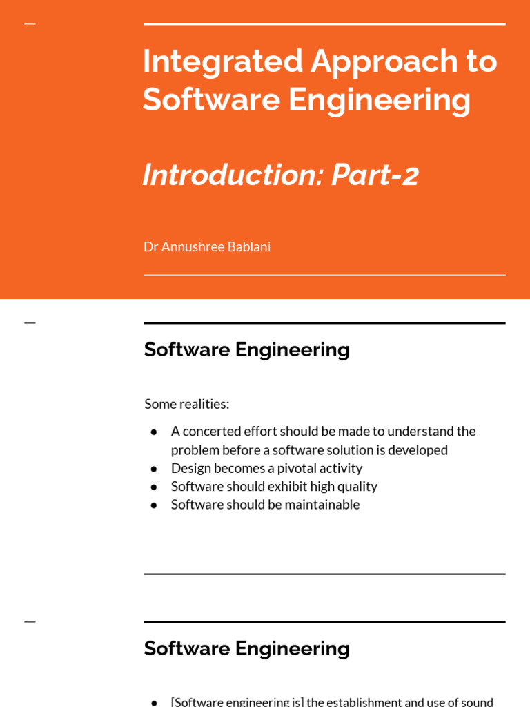 Integrated Approach To Software Engineering-Lect-2 | PDF | Software ...