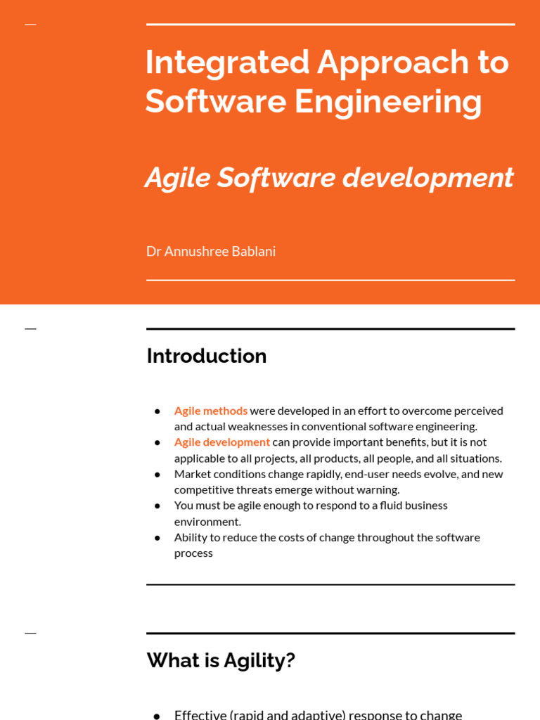 IASE-Lect-6,7 Agile Software Development | PDF | Agile Software Development | Systems Engineering