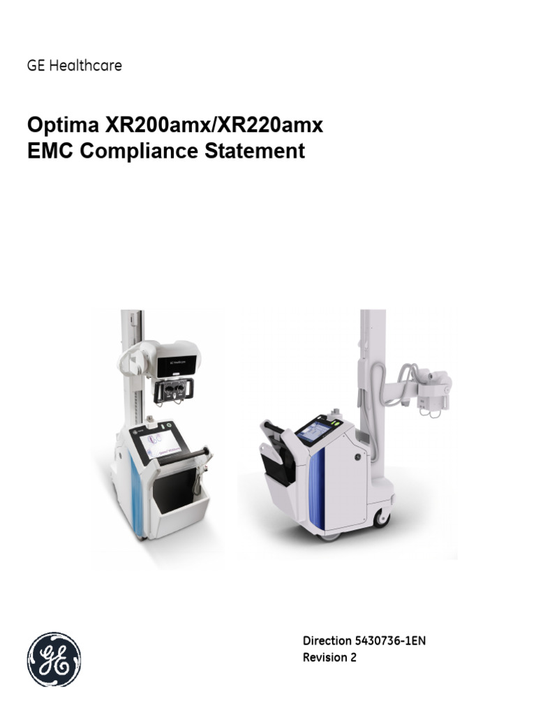 Optima XR200amx/XR220amx EMC Compliance Statement: GE Healthcare | PDF