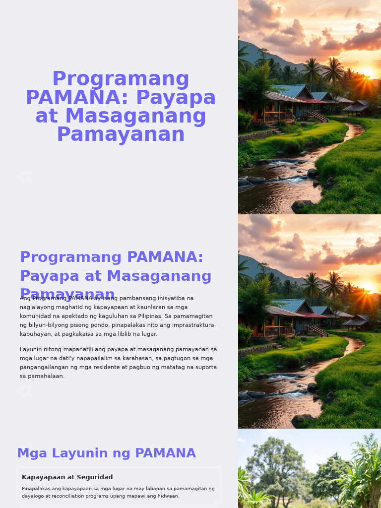 Programang PAMANA Payapa at Masaganang Pamayanan | PDF