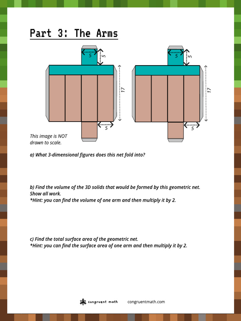 3D Minecraft Steve Outline | PDF