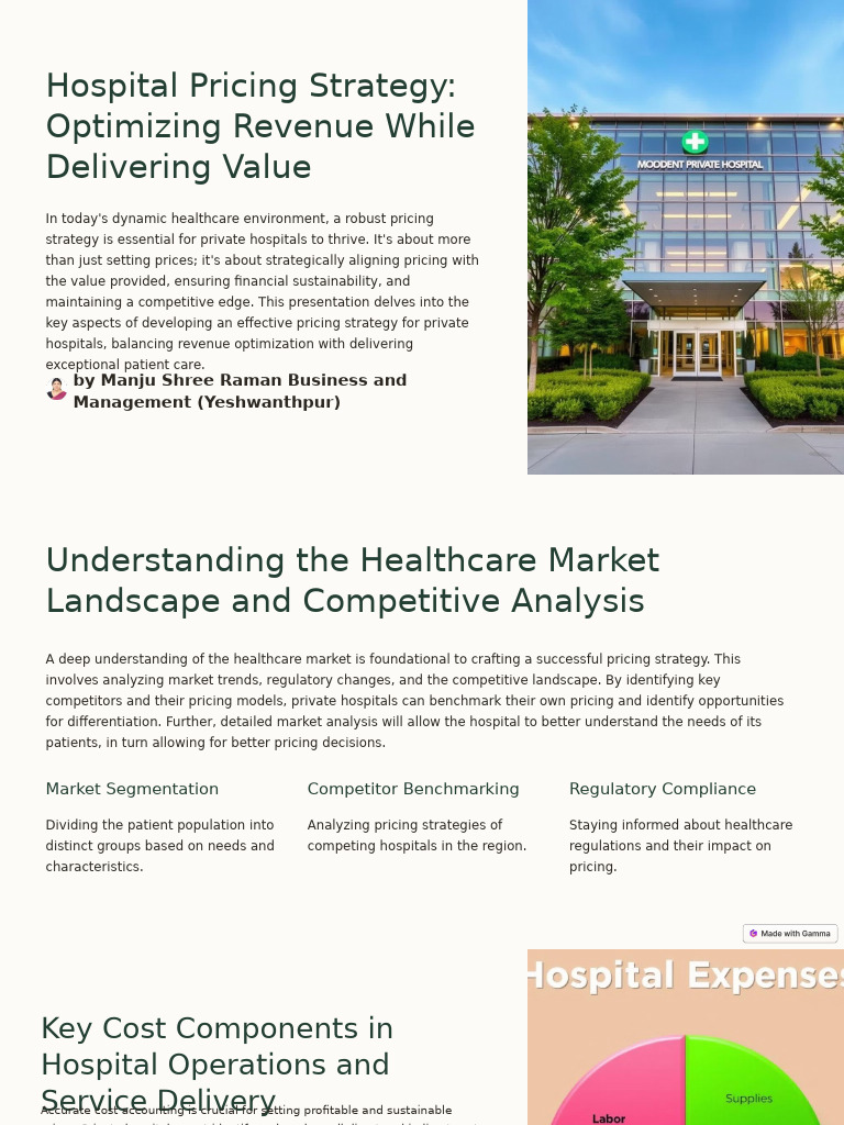 Hospital Pricing Strategy Optimizing Revenue While Delivering Value ...