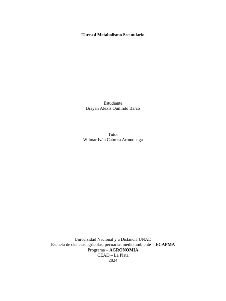Tarea 4 Brayan Quilindo | PDF | Nutrición | Dieta y nutrición