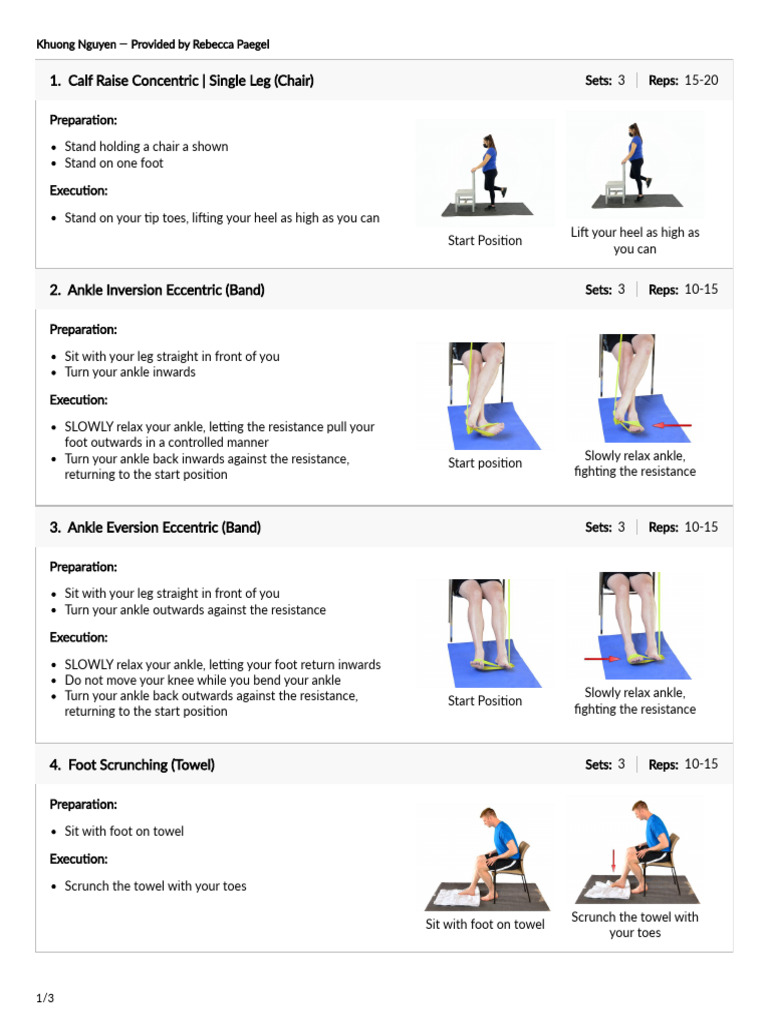Calf Raise Concentric - Single Leg (Chair) : Khuong Nguyen - Provided ...