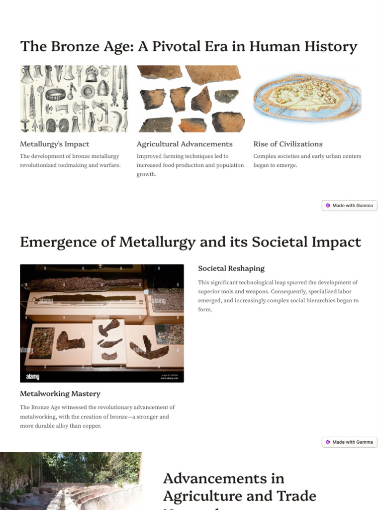 Bronze Age: Metallurgy and Civilization | PDF | Civilization | Bronze Age