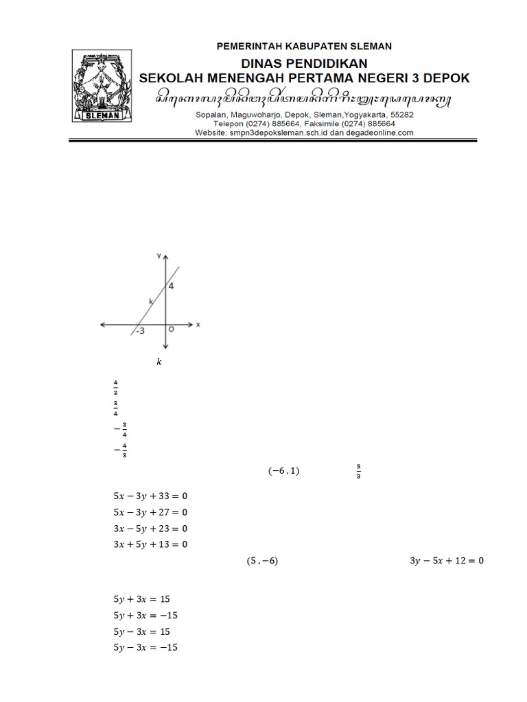 Soal Latihan Asat Matematika Kelas 8 2025 - Kirim | PDF