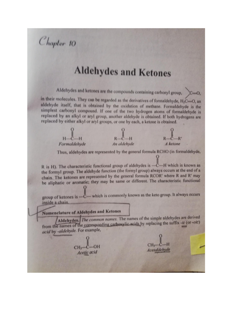 Aldehydes Ketones | PDF
