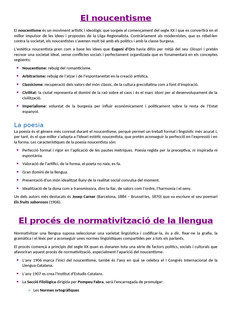 El Noucentisme | PDF
