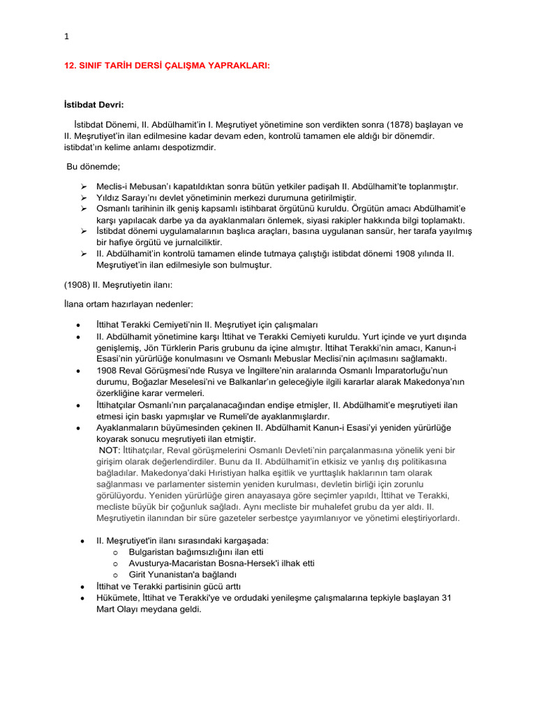 Sinav Ders Notlari-1 | PDF