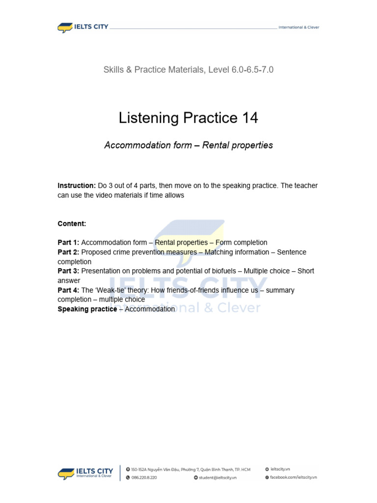 CDEP L14 - Accommodation Form - Rental Properties | PDF