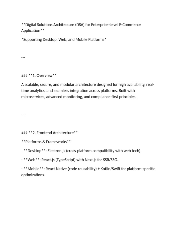8.1 Enterprise E-Commerce DSA With Microservices | PDF | Data Management | Computing