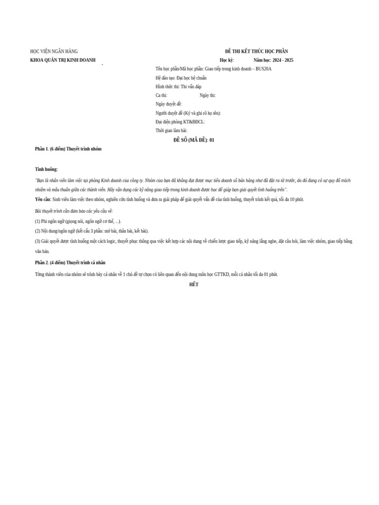 HK2 2024-2025 GTTKD Đề 01 | PDF