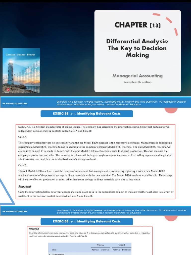 Acc325 - Chapter (13) Exercises (Without Answer) | PDF