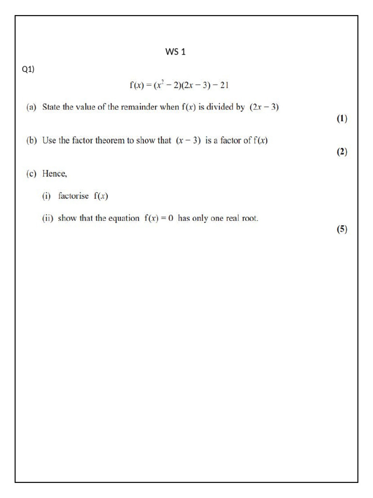 WS 1 | PDF